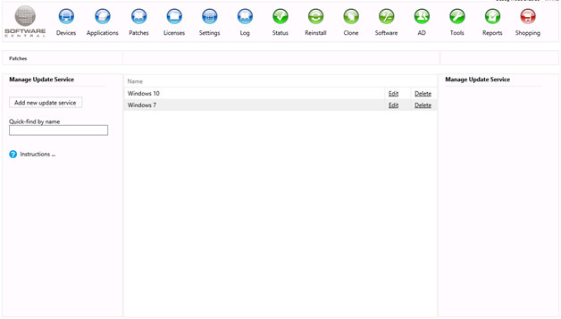 Manage Update Service